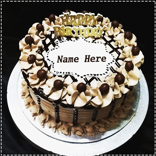 crunchy chocolate cake with name