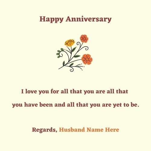 Anniversary Card For Husband With Name Write Anniversary Card For Husband With Name Write